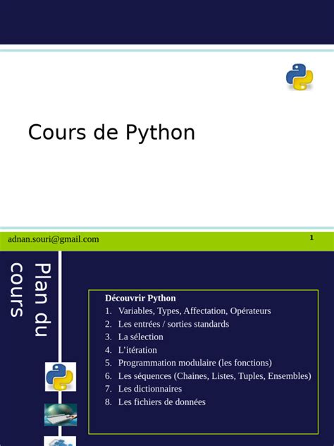 Python Cours Accéléré Pdf