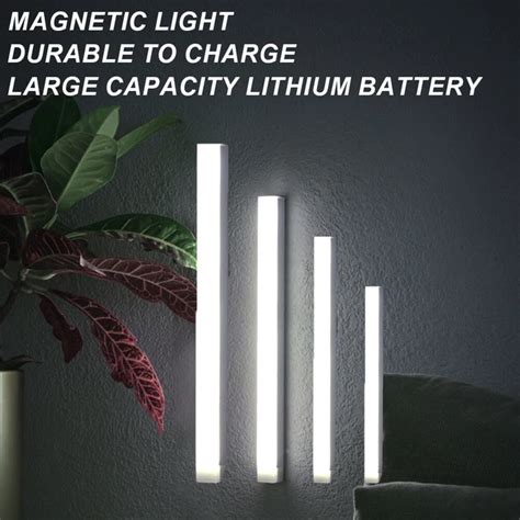 Motion Sensor Light Usb Rechargeable Led Pir Strip Wireless Cabinet