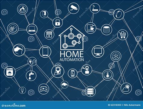 Smart Home Automation Background Connected Smart Home Devices Like