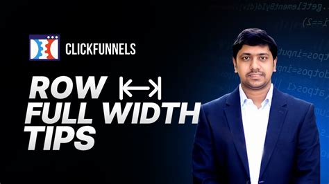 How To Make A Full Width Row In Clickfunnels Youtube