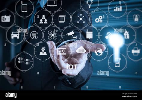 Internet Of Things Iot Technology With Ar Augmented Reality On Vr