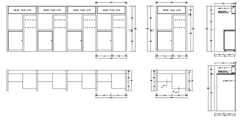 Elevation Plan And Section Detail Of Store Building 2d View Layout File In Dwg Format Artofit