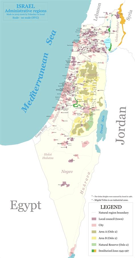 Israel Region Map Israel Maps