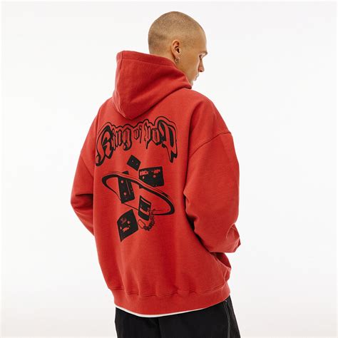 빈티지 카세트 테이프 후드오렌지레드 감도 깊은 취향 셀렉트샵 29cm