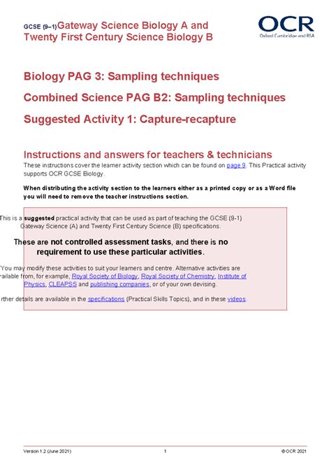 324538 Pag Activity Biology Sampling Techniques Suggestion 1 Twenty