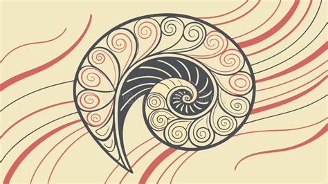 abstract spiral radial pattern segment with flowing lines and a gradient effect vector design