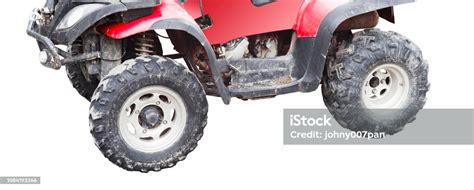레드 Atv 쿼드 자전거 흰색 절연 4x4 자동차에 대한 스톡 사진 및 기타 이미지 4x4 자동차 4륜 오토바이 개념 Istock
