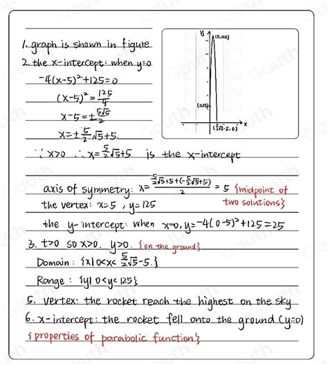 Solved Problem A Toy Rocket Launch Can Be Represented By A Parabolic Function Your Most Recent
