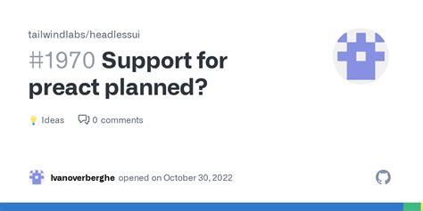 Support For Preact Planned Tailwindlabs Headlessui Discussion GitHub