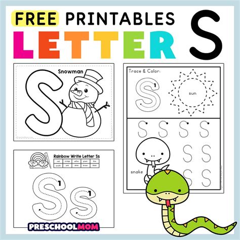 Free Preschool Letter S Worksheets And Printables Ages 3 4 Years