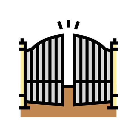 Automatic Gate Color Icon Vector Illustration 10187817 Vector Art At