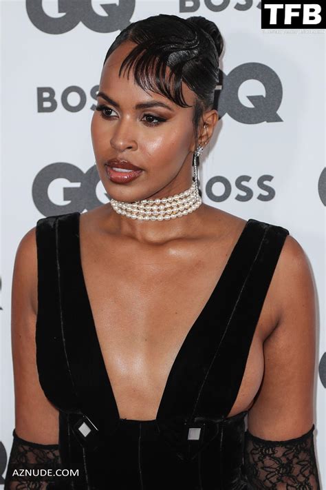 Sabrina Elba Sexy Seen Showing Off Her Sideboob At The GQ Awards In London AZNude