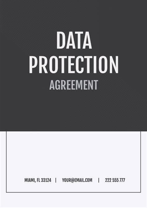 Free Data Protection Agreement Template To Edit Online