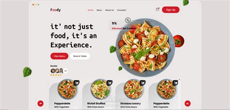 pizza restaurant website مستقل