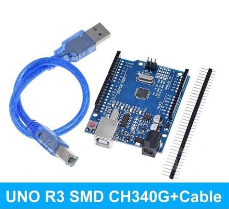Плата arduino uno r3 atmega328p ch340g usb провод smd diy новый в