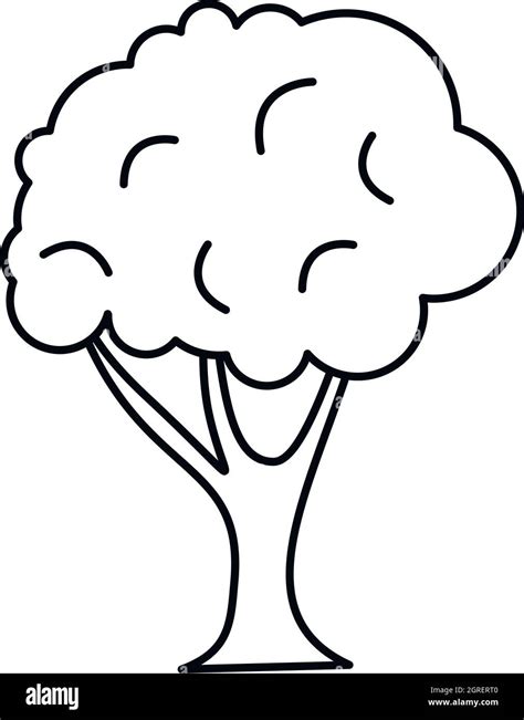 Tree Icon In Outline Style Stock Vector Image Art Alamy