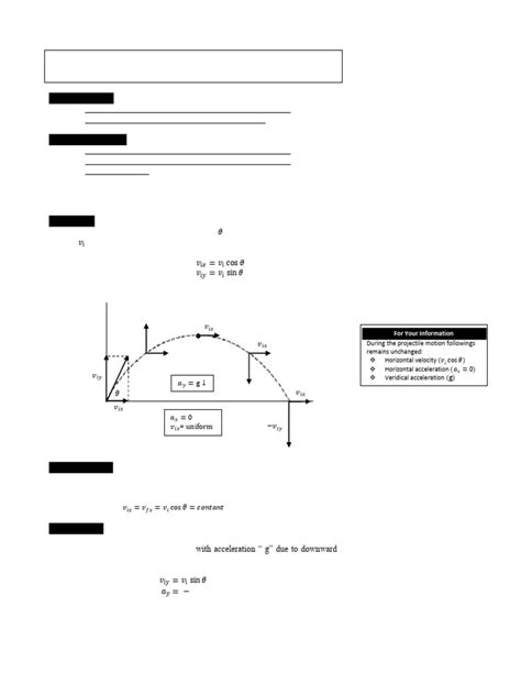 Projectile Height Time Range Pdf