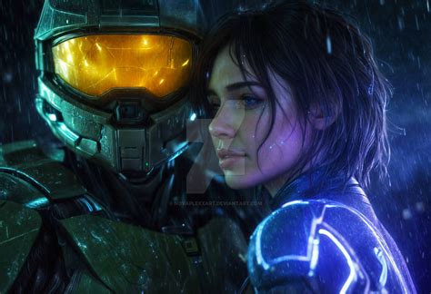 Master Chief And Cortana Halo By Novaplexxart On Deviantart