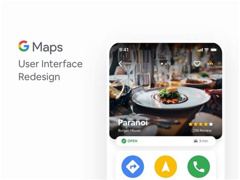 Google Maps User Interface Redesign User Interface Hotel Booking App Google Maps App