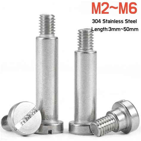 Jual 2~20pcs Slotted Shoulder Screws M2 M25 M3 M4 M5 M6 304 Stainless