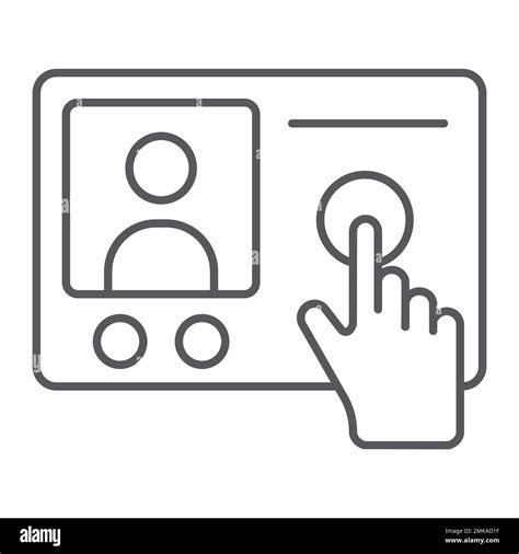 Intercom Telephone Thin Line Icon Communication And Electronic Phone Sign Vector Graphics A