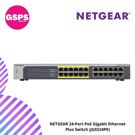Netgear Port Poe Gigabit Ethernet Plus Switch Jgs Pe Lazada