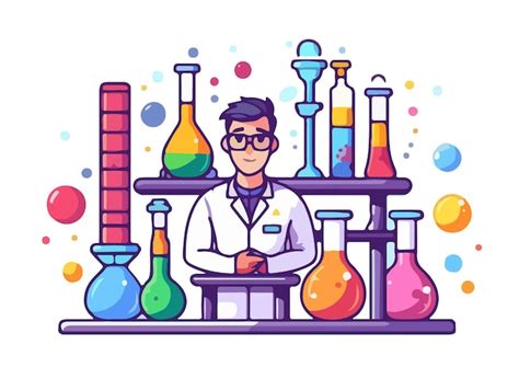 Educação De Professores De Química Educação De Vetores Planos Vetor
