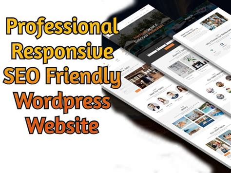 a professional responsive seo friendly wordpress website upwork