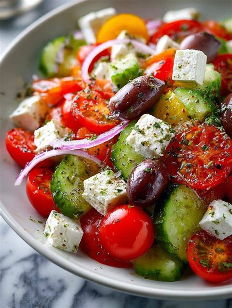 Greek Salad With Fresh Ingredients A Healthy Delight