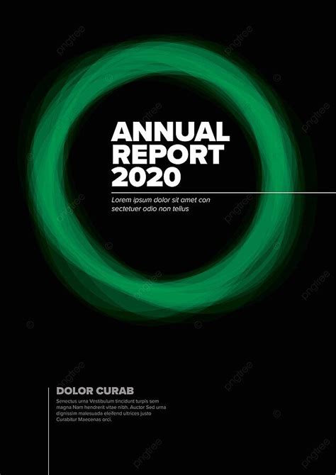 Annual Minimalistic Report Cover Template Modern Ring Green Vector