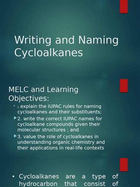 Writing And Naming Cycloalkanes Pdf