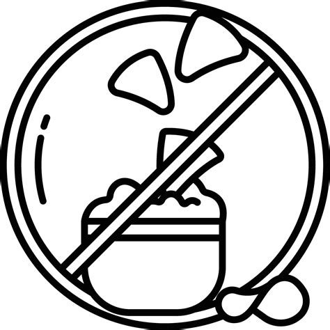 Avoid Chips Outline Illustration Vector Art At Vecteezy