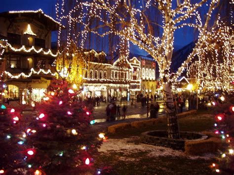 Christmas Lights Christmas Cardtown Of Leavenworth Washington