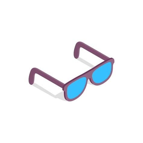 Premium Vector Sunglasses Icon In Isometric 3d Style On A White Background