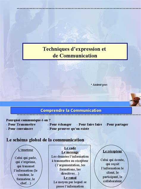 Techniques Dexpression Et De Communication Pdf La Communication