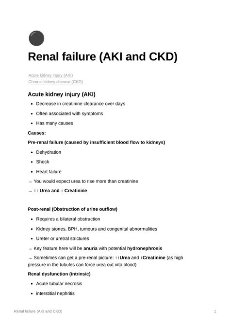 Renal Failure AKI And CKD Renal Failure AKI And CKD Acute Kidney Injury AKI Decrease