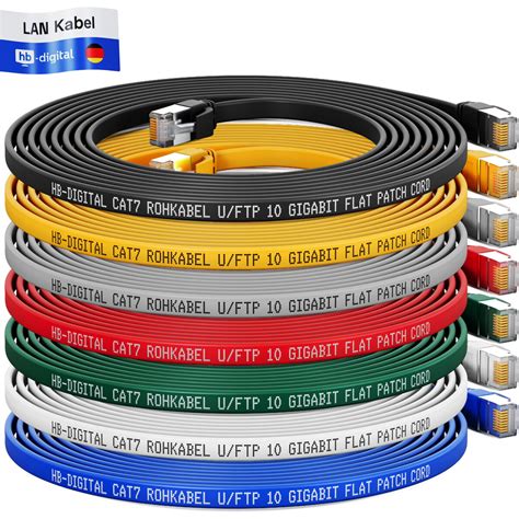 Rj45 Patchkabel Cat 7 Flachkabel U Ftp Bei Hb Digital De 1 90