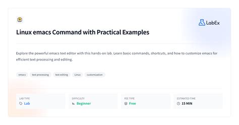 Linux Emacs Command With Practical Examples Labex