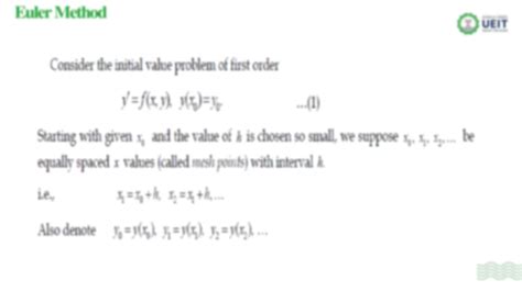 Solution Euler Method And Modified Euler Method Studypool