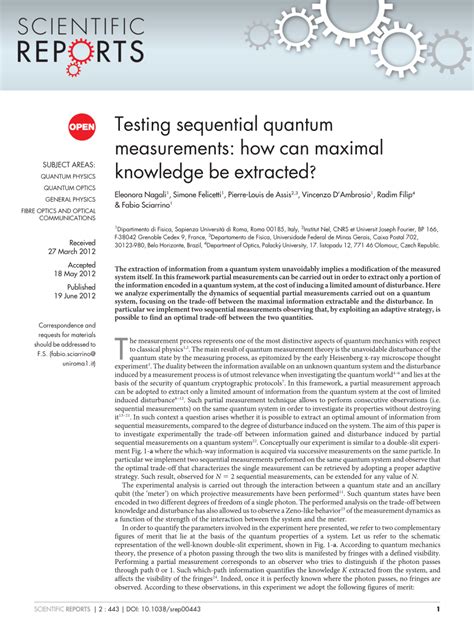 Pdf Testing Sequential Quantum Measurements How Can Maximal