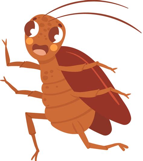 Cartoon Cockroach Insect Mascot With A Cheerful Expression For Fun