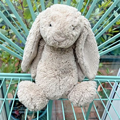 Jellycat Medium Beige Bashful Bunny Rabbit Soft Cuddly Plush Toy 12 White57 £14 99 Picclick Uk