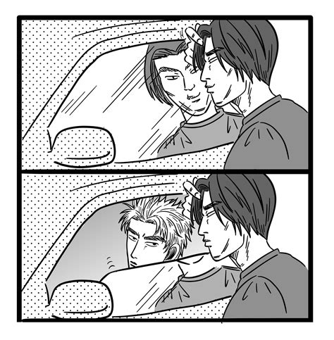 Takahashi Keisuke And Shouji Shingo Initial D Drawn By Yoshiko Hontai Danbooru