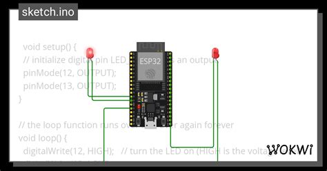 Led 2 Exp Wokwi Esp32 Stm32 Arduino Simulator
