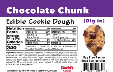 Food Labels For Cookies