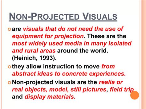 Non Projected Visuals Presentations Pptx