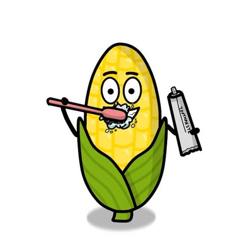 Premium Vector Cute Corn Character Vector Template Design Illustration