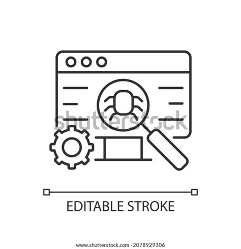 Software Testing Linear Icon Improving Performance Stock Vector Royalty Free