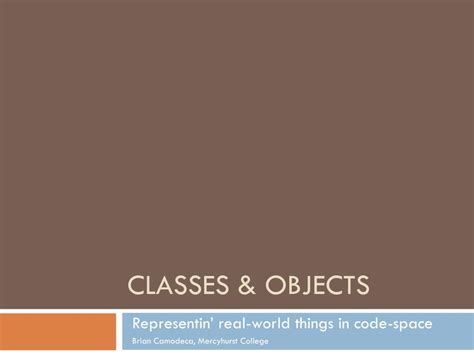 Ppt Classes And Objects Powerpoint Presentation Free Download Id2446699