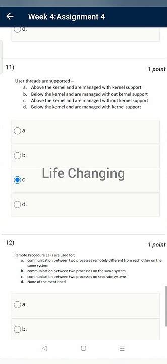 nptel operating system fundamentals week 4 assignment solutions